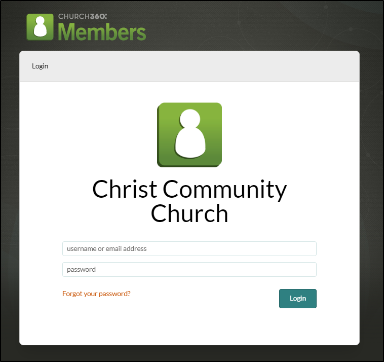Logging in for the First Time – Church360° Members Help Center