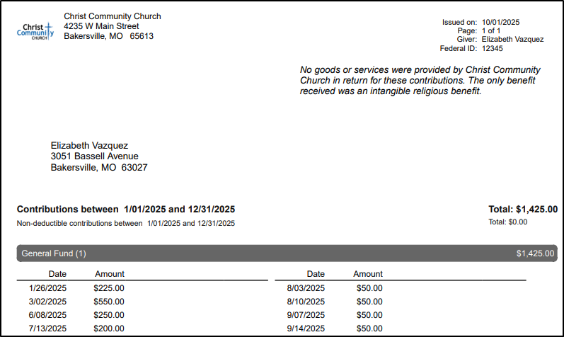 Printing Contribution Statements from the Profile View [New Profile ...